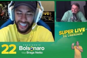 “Super live” de Bolsonaro com Neymar supera 1 milhão de visualizações